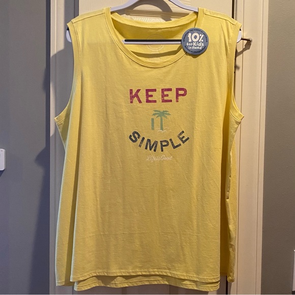 Life Is Good | Tops | Life Is Good Womens Yellow Tank Top Nwt | Poshmark